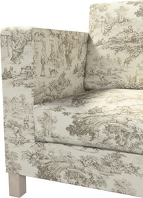 Potah na pohovku IKEA  Karlanda 3-místná nerozkládací, krátký barva hnědá látka vzorované