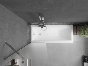Mexen Next, vanová zástěna 1-křídlová 60 x 150 cm, fixní křídlo, 6 mm námraza sklo, chromový profil, 895-060-000-00-30-01