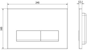 Mexen Fenix ​​12, splachovací tlačítko pro Mexen modul, bílá matná-chromová, 601220