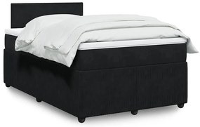 Box spring postel s matrací černá 120 x 190 cm samet 3287682