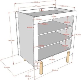 Bílá dětská komoda s přebalovacím pultem 88x95x57 cm Smile – Vipack