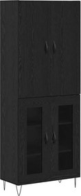 Vysoký bufet 2 ks Černý dub 69,5 x 34 x 180 cm Kompozitní dřevo 3403167