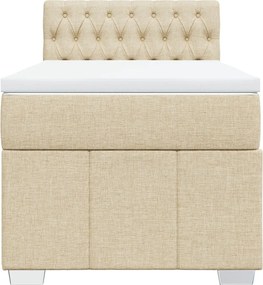 Box spring postel s matrací krémová 80 x 200 cm textil 3289207