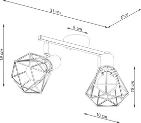 Sollux Lighting Stropní svítidlo ARTEMIS 2 bílé