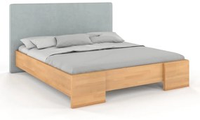 Buková postel s čalouněným čelem - Hessel - zvýšená,   , Buk přírodní, 200x200 cm