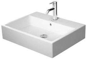 Duravit Vero Air - Umyvadlová mísa 60x47 cm, s přepadem, otvor pro baterii, WonderGliss, bílá 23526000001