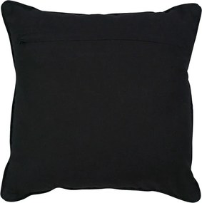 Černý sametový polštář se zlatými zebrami - 45*45*16cm