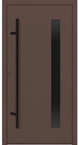 Hliníkové vchodové dveře FM Turen Premium P90 M24 BLACKLINE cihlově červená RAL3009 Orientace dveří: Levé, otevírání dovnitř, Standardní rozměr dveří včetně rámu: 100 cm x 200 cm - vnější rozměr rámu