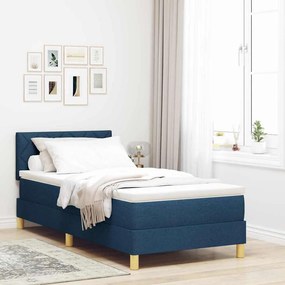 Postel s boxspringem s polštářem Modrá 90 x 200 cm textil 3338971