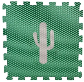 Minideckfloor Kaktus Barevná kombinace: Tmavě zelený s krémovým kaktusem