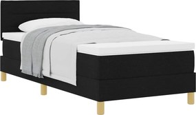 Postel s boxspringem s polštářem Černá 90 x 190 cm textil 3338806