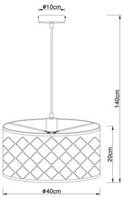 Globo 15329H - Lustr na lanku HARALD 1xE27/60W/230V