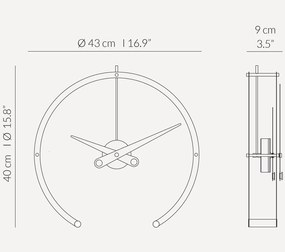 Designové stolní hodiny Nomon Omega Silver 43 cm