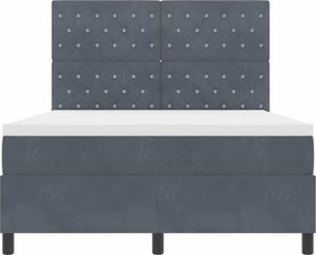 Postel s boxspringem s matrací Tmavě šedá 160 x 200 cm samet 3339777