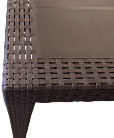 Progarden Zahradní plastový ratanový stůl Prince Rattan 150x90x72 cm hnědý