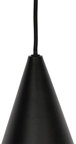 Moderní závěsné svítidlo černé s opálovým sklem 3-světlo - Drop