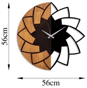 Nástěnné hodiny pr. 56 cm 1xAA dřevo/kov