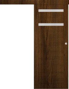 posuvné interiérové dveře na stěnu vasco doors EVORA model 2 Průchozí rozměr: 70 x 197 cm, Orientace dveří: Levé dveře, Dekor: Ořech muškátový