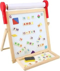 TEDDIES Tabule oboustranná magnetická / Dřevo / 33x33 cm / S rolí papí