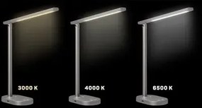 CONNECT IT SHINE šedá / Stolní LED lampička / 400 lm / 3 barevné teplo