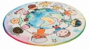 Dětský koberec Juno 477 world (Varianta: Kulatý 80 cm průměr-SLEVA 1 kus)