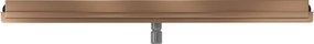 Mexen Flat Wall lineární stěnový odtok 2v1 110 cm, kartáčovaná měď - 1C30110