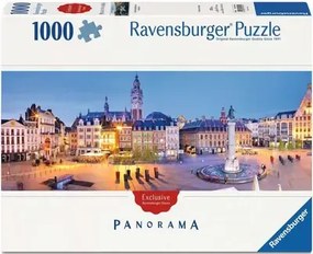 RAVENSBURGER Panoramatické puzzle Lille, Francie / 1000 dílků / 98 x 3