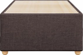 Rám postele bez matrace tmavě hnědá 100 x 200 cm textil 3284711