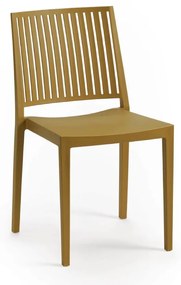Plastová židle BARS — nosnost až 150 kg, hnědá