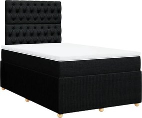 Box spring postel s matrací černá 120x190 cm textil 3292004