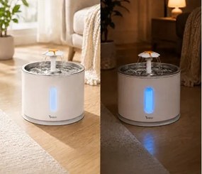 Fontána pro domácí mazlíčky s filtrem a LED osvětlením 2,4 l Purlov 27856
