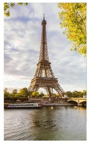 DIMEX | Vliesová fototapeta na zeď Seina v Paříži MS-2-0028  | 150 x 250 cm | zelená, šedá, béžová