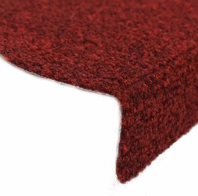 Schodové rohože samolepicí 20 ks 65 x 21 x 4 cm vínově červené půlkulaté velké 3365647