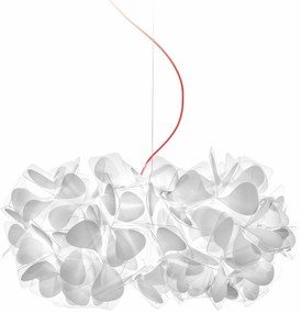 Slamp Clizia Mama Non Mama White Medium, designové svítidlo s červeným kabelem, 2x12W E27, prům. 53cm