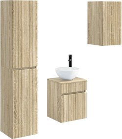 Sada koupelnového nábytku 3 ks Dub sonoma 33 x 34,5 x 160 cm 3406085