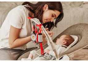 Canpol Babies Kontrastní závěsná hračka na kočárek/autosedačku SENSORY červená