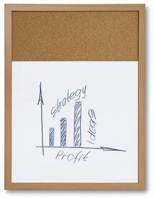 Combi Board whiteboard / korek 45 × 60 cm, bílá