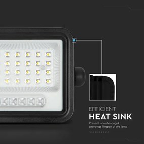 LED Stm. solární reflektor LED/50W/3,2V IP65 3800 mAh černá + dálkové ovládání