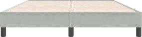 Postel Box Spring bez matrace světle šedá 160x220 cm samet 3315879