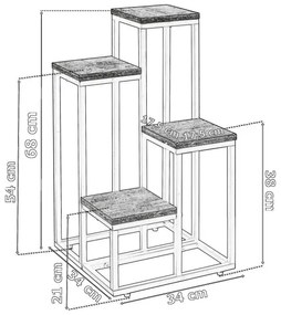 Stojan na květiny MORGEN CRAFT bílý