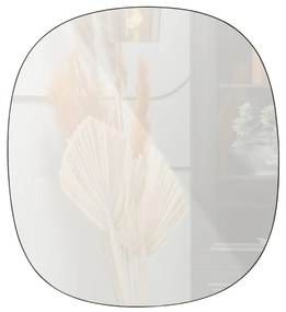 OnaDnes -20% Hoorns Kovové černé závěsné zrcadlo Seward 60 x 55 cm