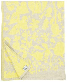 Lněný ručník Villiyrtit, len-žlutý, Rozměry  95x180 cm