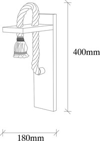 Nástěnné svítidlo v přírodní barvě Erebos – Opviq lights