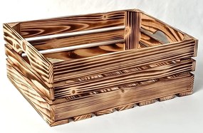 Dřevěná bedýnka 40x30x24 cm - opalovaná