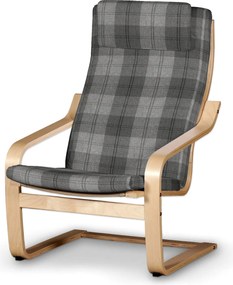 Sedák na křeslo IKEA Poäng II barva šedá látka pletený vzor, vzorované