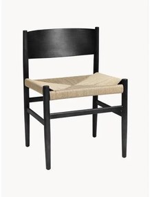 Dřevěná židle's tkaným sedákem Nestor, ručně vyrobená