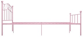 Petromila Rám postele růžový kov 160 x 200 cm