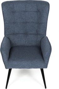 Relaxační křeslo ušák WIPPY - modrá látka