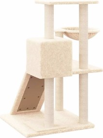 Škrabadlo pro kočky se sisalovými sloupky krémové 82 cm 171666