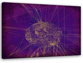 Gario Obraz na plátně Zlatý kruh na fialovém pozadí - Andrea Haase Rozměry: 60 x 40 cm